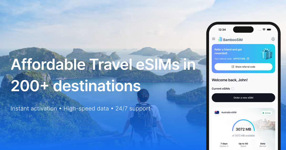 Asia Pacific eSIM for Multi-Country Travel | BambooSIM